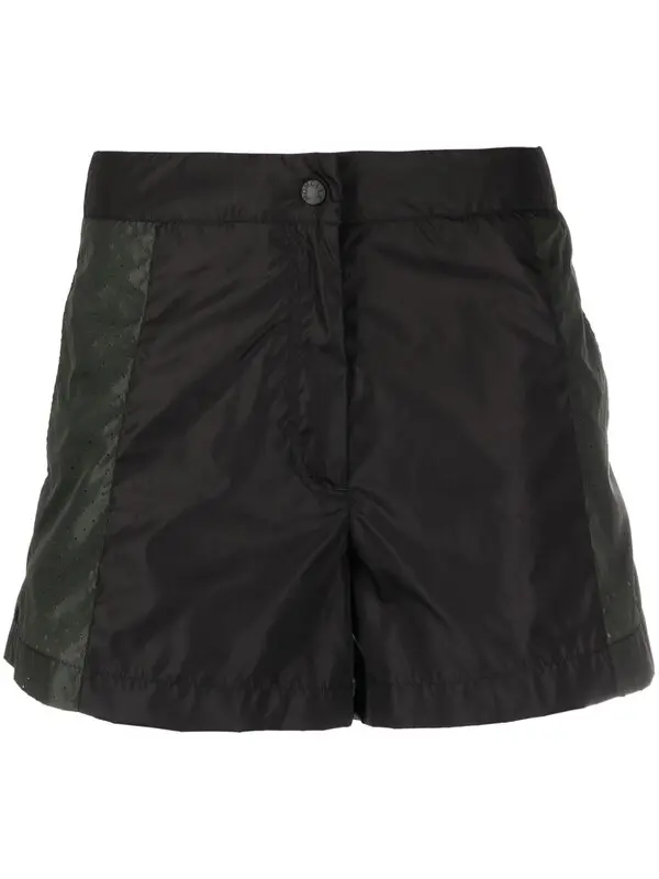 Moncler Logo-embossed Two-tone Shorts - Black