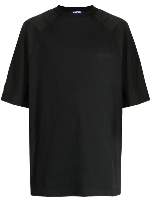 SPOONYARD Hook-detail Short-sleeve T-shirt - Black