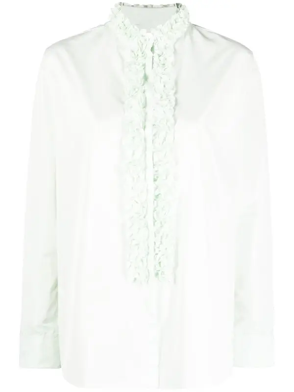 JIL SANDER Ruffle-detail Blouse - Green