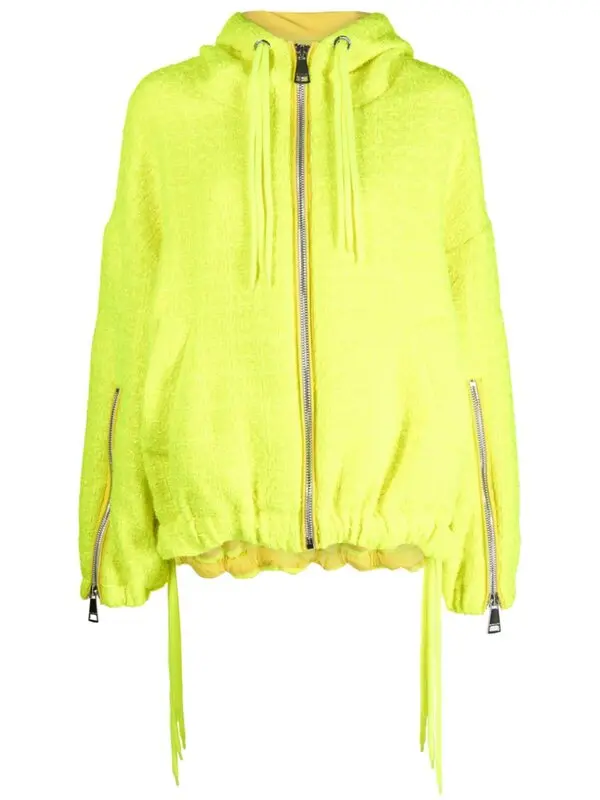 Khrisjoy Tweed Hooded Jacket - Yellow