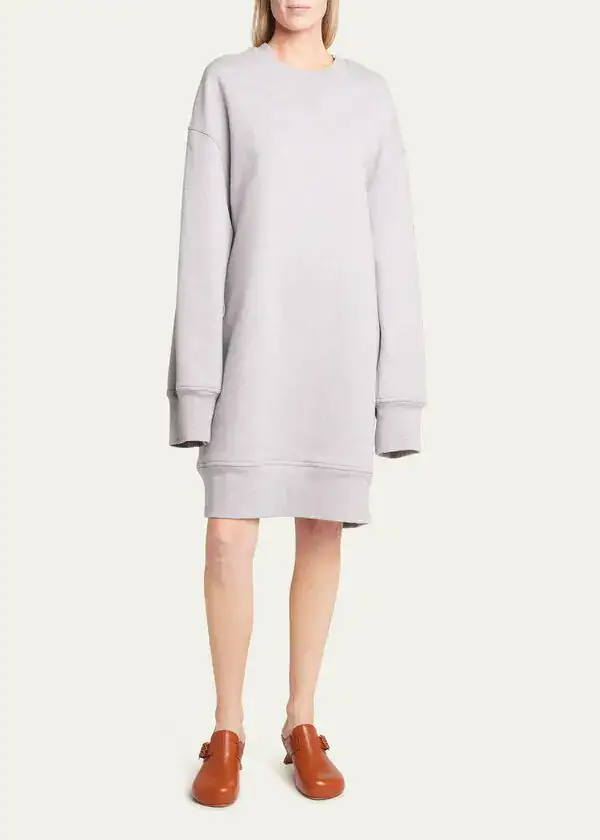 Buy Loewe Short Sweatshirt Cotton Dress - Ash At 70% Off | Editorialist