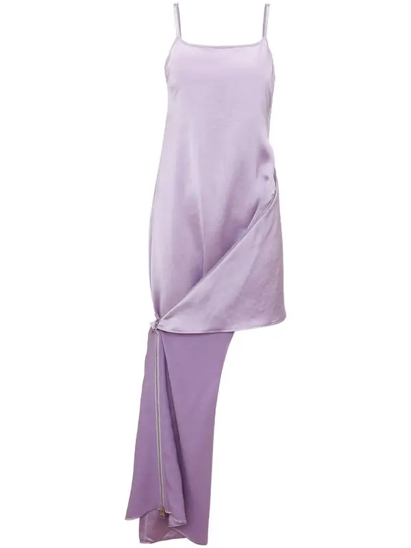 JW Anderson Crease-effect Ankle-length Dress - Purple
