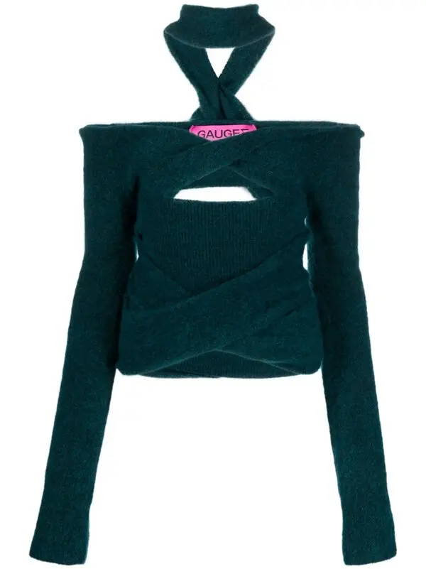 Gauge81 Ribbed-knit Cut-out Top