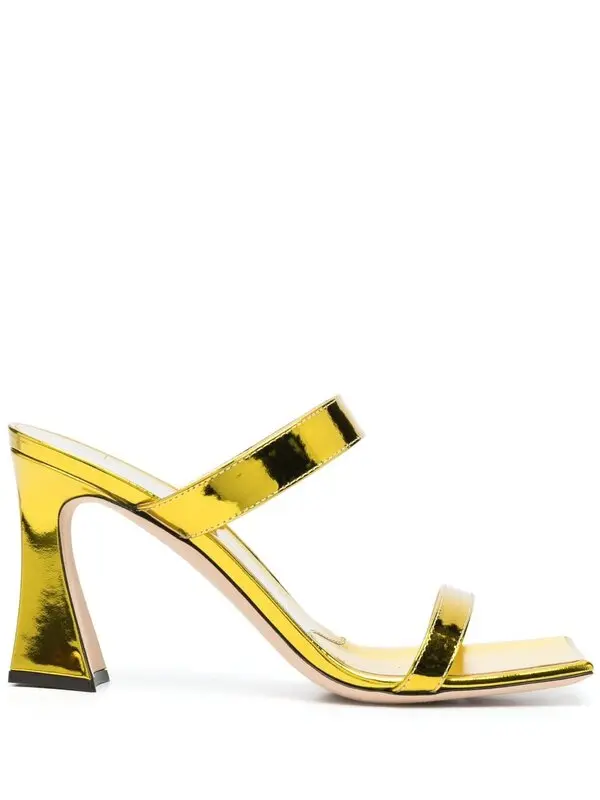 GIUSEPPE ZANOTTI 90mm Flamina Square-toe Sandals - Gold