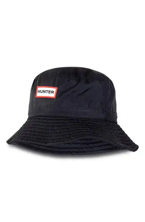 Hunter Packable Bucket Hat - Black | Editorialist