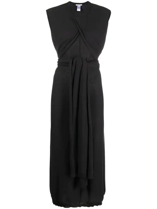 LEMAIRE Tie-detailed Cotton Dress - Grey