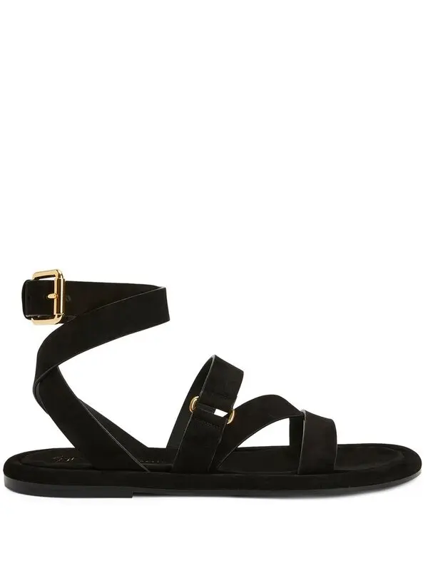 GIUSEPPE ZANOTTI Aymon Buckled Sandals - Black
