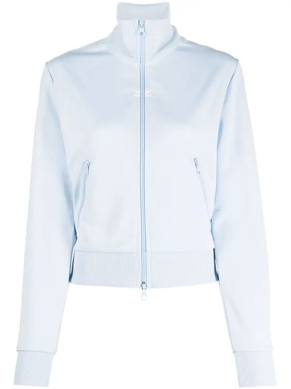 COURREGES Stand-up-collar Zip-up Sweater