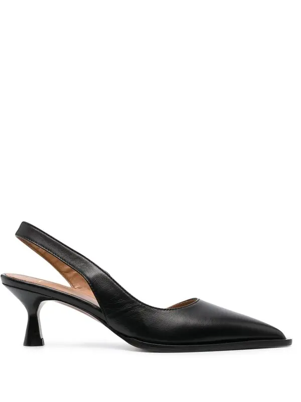 ATP ATELIER Slingback Pointed-toe Pumps - Black