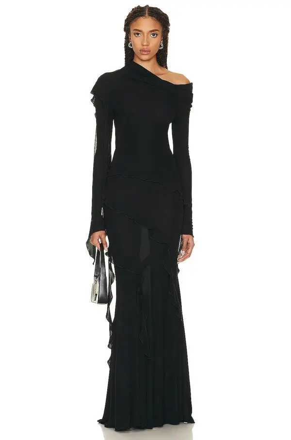 Blumarine Off-the-shoulder Gown