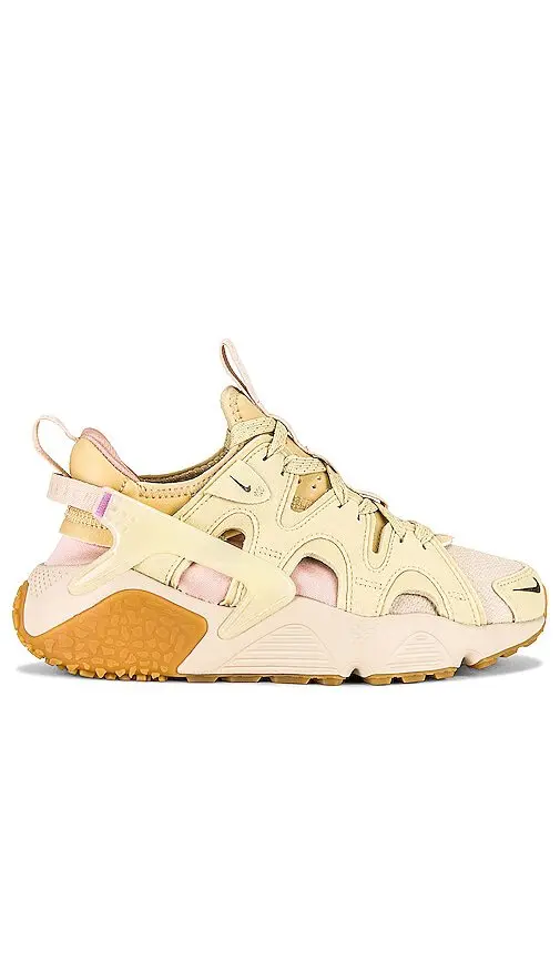 Nike Huarache Craft Sneaker In Tan In Sanddrift Team Gold Pink