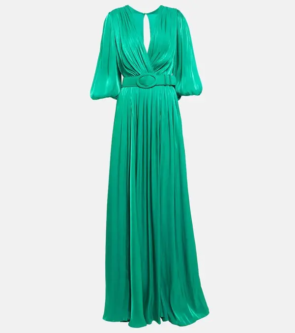 Costarellos Brennie Georgette Gown - Green