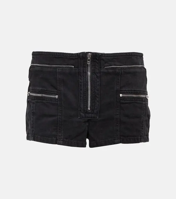 Isabel Marant Lary Low-rise Denim Shorts - Black