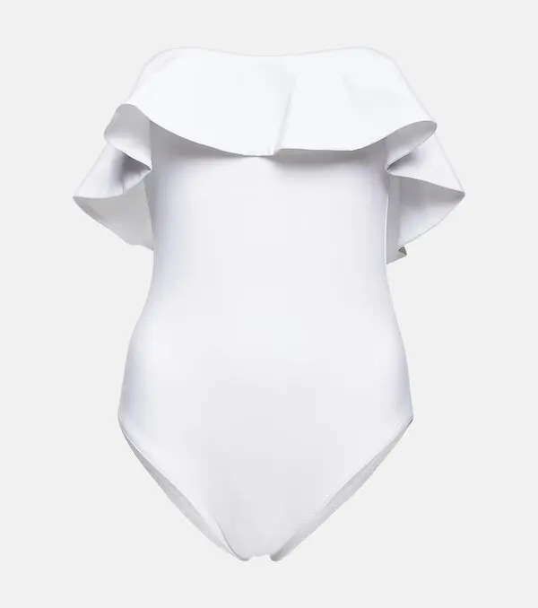 KARLA COLLETTO Ruffle-trimmed Off-shoulder Swimsuit