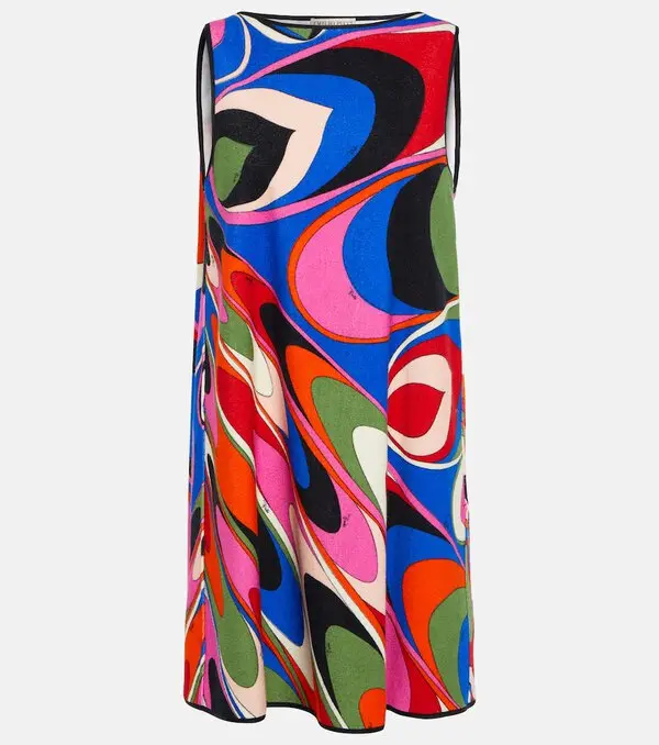 Emilio Pucci Onde Cotton-blend Minidress