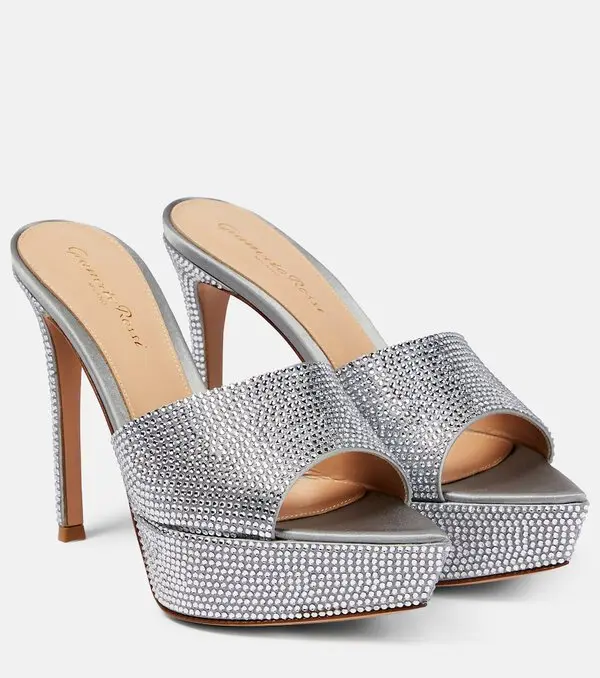 GIANVITO ROSSI Crystal-embellished Platform Sandals