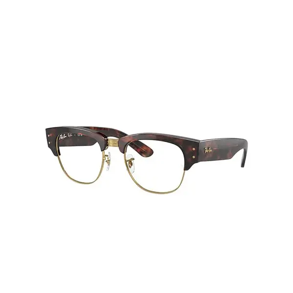 Ray-ban Mega Clubmaster Optics Eyeglasses Frame Clear Lenses Polarized - Tortoise