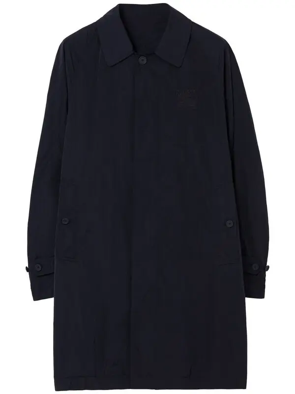 Burberry Single-breasted Logo Patch Coat