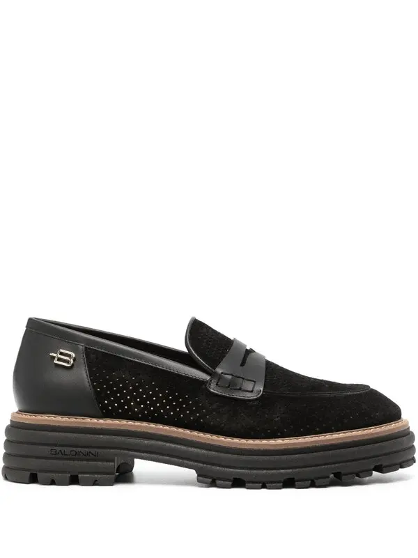 BALDININI Bead-detail Suede Loafers