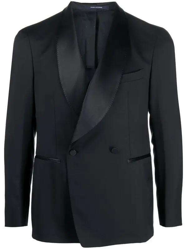Tagliatore Virgin-wool Double-breasted Blazer