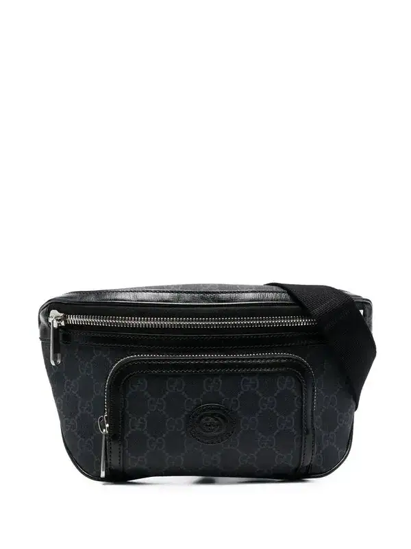 Gucci Large Gg Supreme Belt Bag Black Editorialist