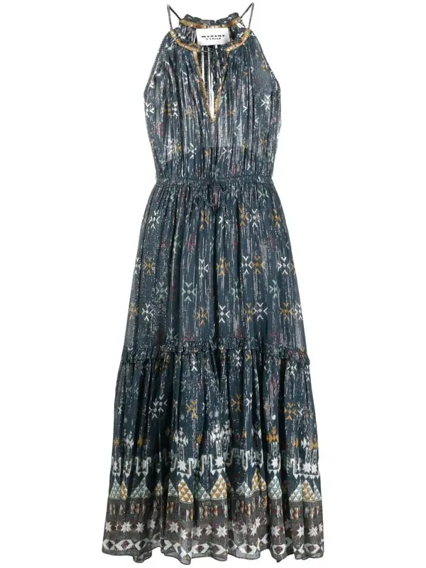 MARANT ETOILE Graphic-print Midi Dress