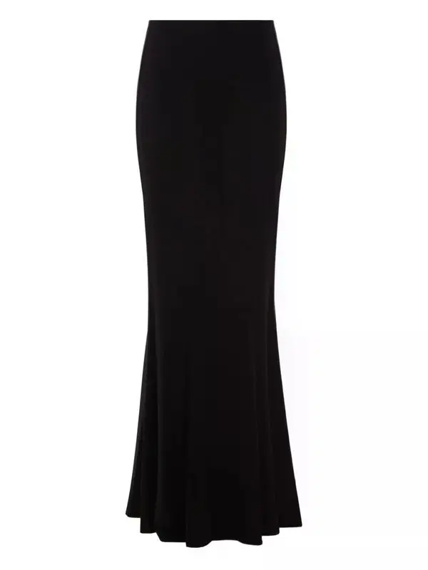 Saint Laurent Asymmetric-hem Maxi Skirt - Black