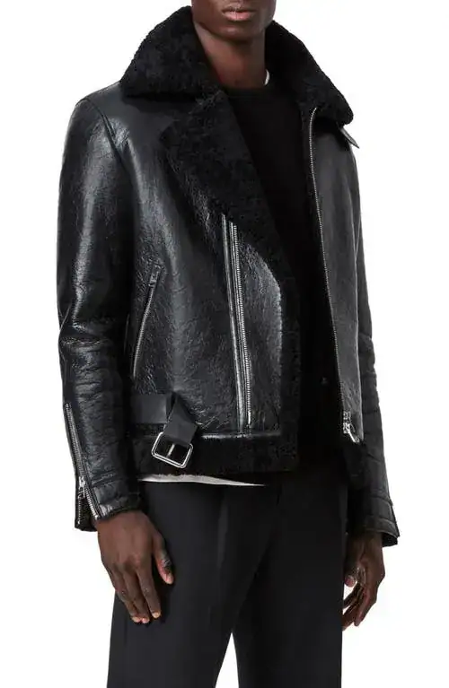 FELIX LTHR RACER JKT XS/日本サイズ S ALLSAINTS FELIX シングル 