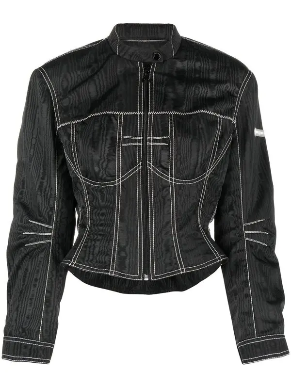 MARINE SERRE Moiré-effect Fitted Jacket