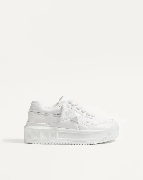 Valentino Garavani One Stud Xl Nappa Leather Trainer - White