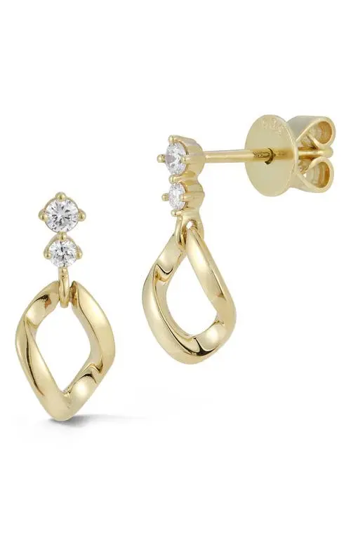 DANA REBECCA DESIGNS 14k Gold Diamond Drop Earrings