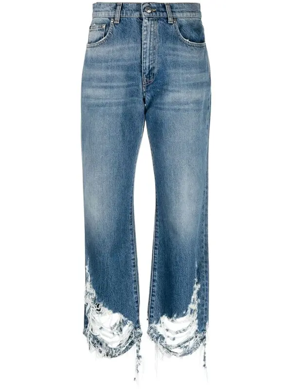 Stella McCartney Distressed Straight-leg Jeans