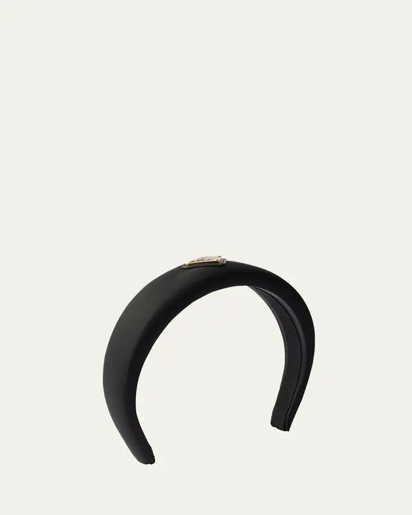 Prada Triangle Logo Headband - Nero