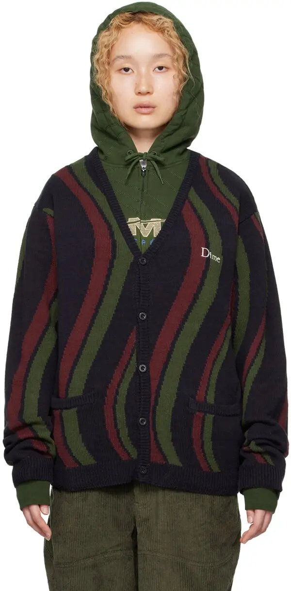 Dime Navy Lightwave Cardigan In Midnight - 30% Off | Editorialist