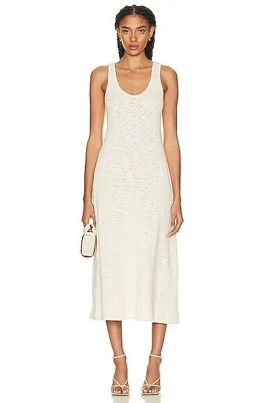Enza Costa Slub Sweater Knit Tank Dress In Ivory In Undyed - 64% Off |  Editorialist