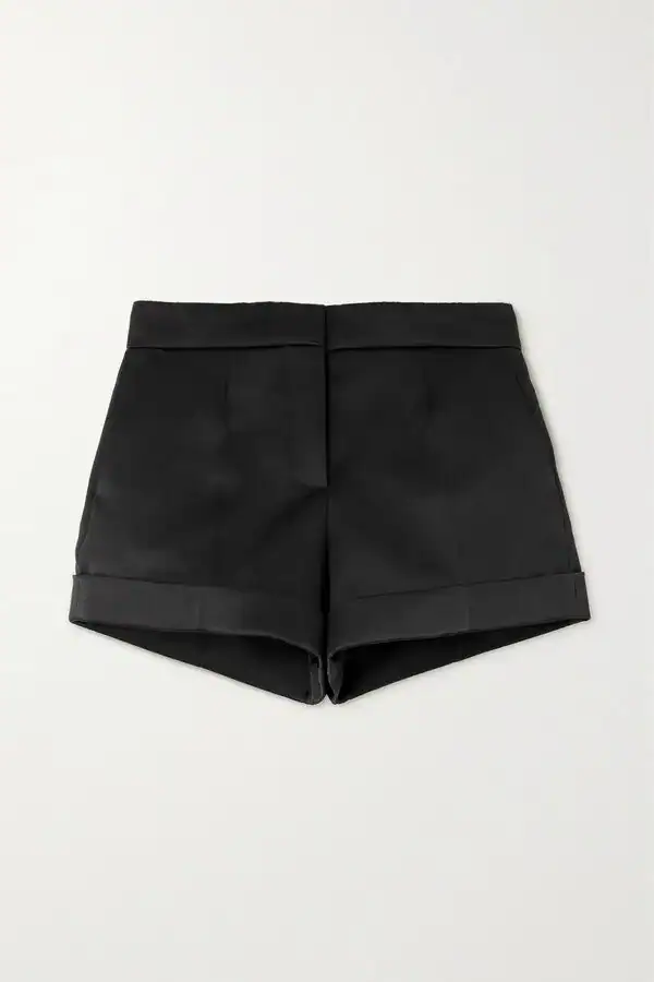 Givenchy Duchesse-Satin Shorts In Black 40% Off Editorialist