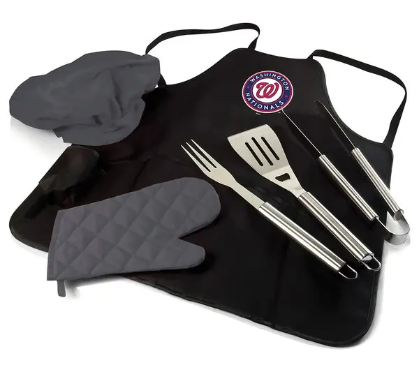 ONIVA Mlb Bbq Apron Tote Pro Grill Set