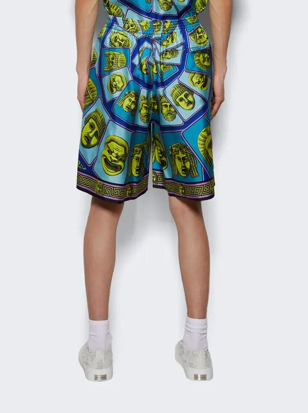 Versace Printed Twill Silk Shorts