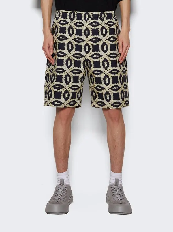 META CAMPANIA COLLECTIVE Printed Drawstring Bermuda Shorts