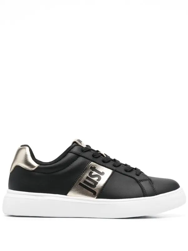 Just Cavalli Logo Metallic-stripe Sneakers