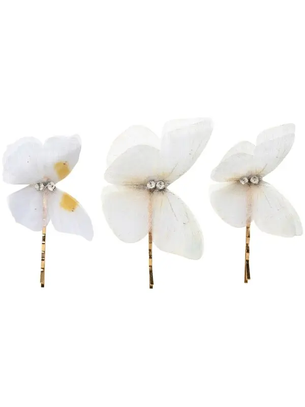 JENNIFER BEHR Allira Butterfly Bobby Pin Set - Neutrals