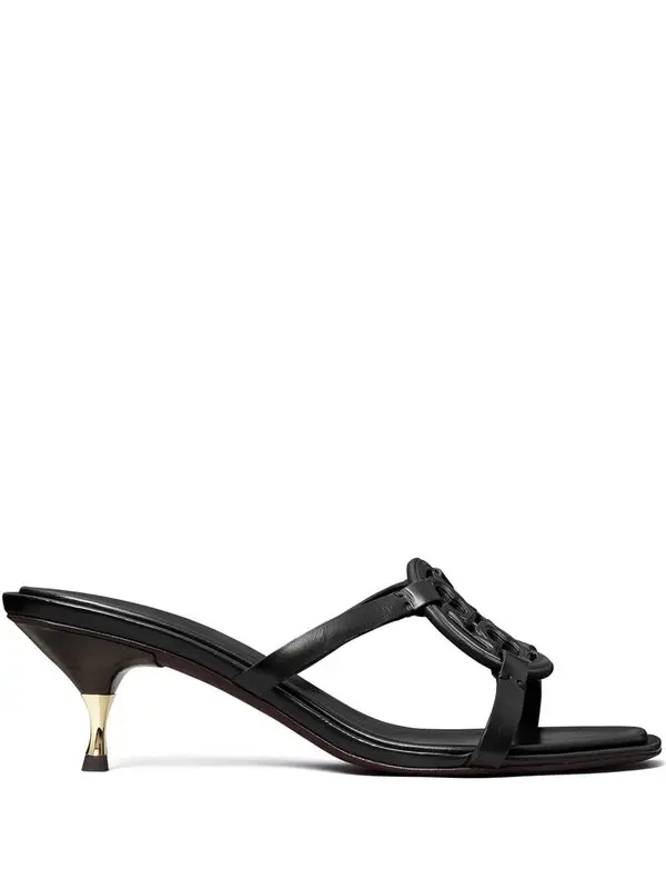 Tory Burch Geo Bombé Miller 55mm Leather Sandals - Black