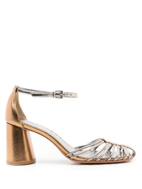STUDIO CHOFAKIAN Cyril 75mm Metallic Sandals - Gold