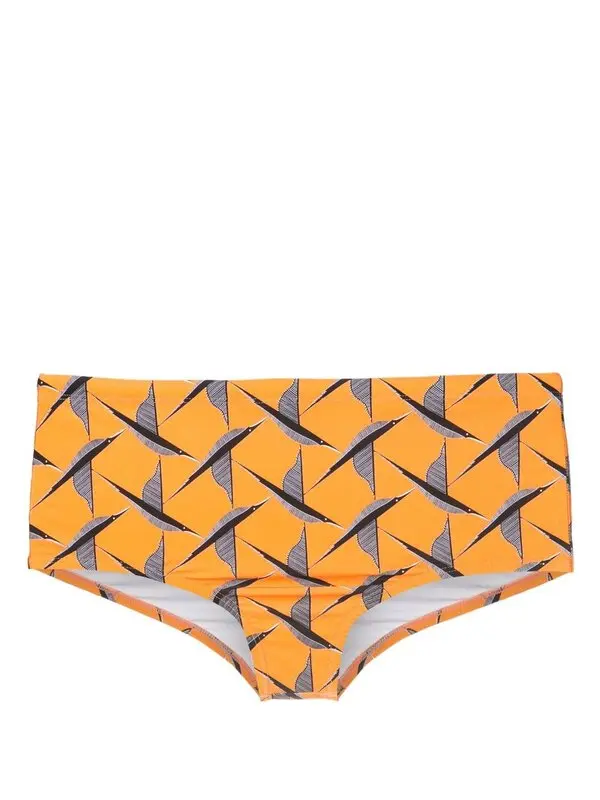 LYGIA & NANNY Graphic Print Swimming Trunks - Orange