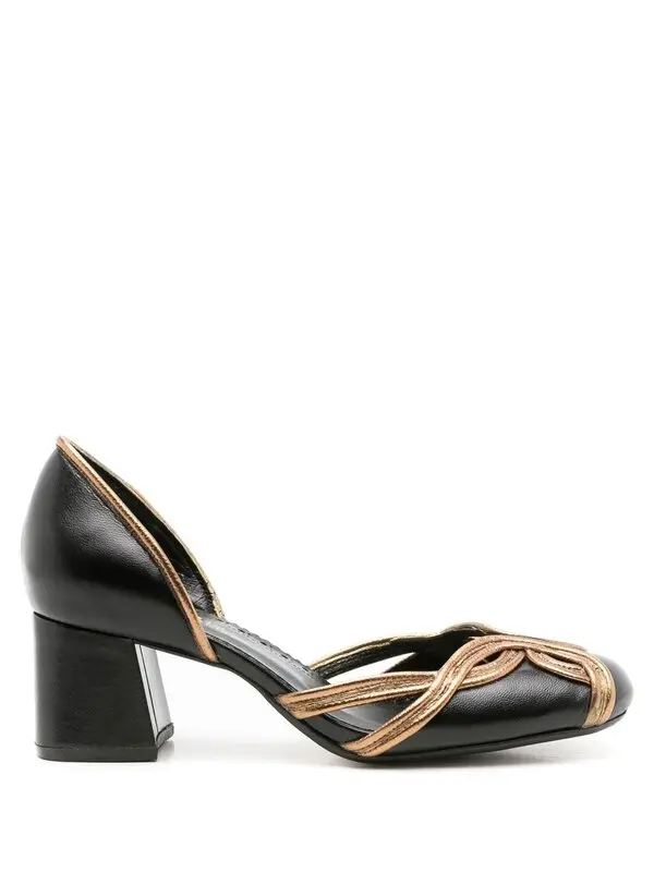 STUDIO CHOFAKIAN Irene 50mm Contrast-trim Pumps - Black