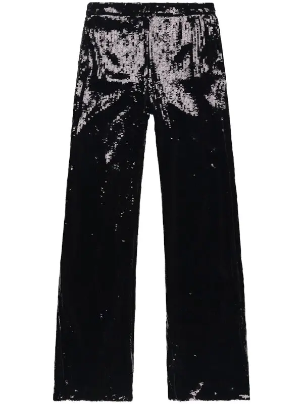 NILI LOTAN Sequin-embellished Flared Trousers