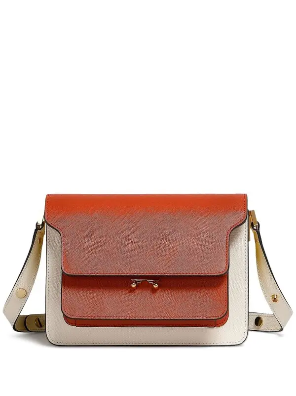 Marni Trunk E/w Leather Shoulder Bag