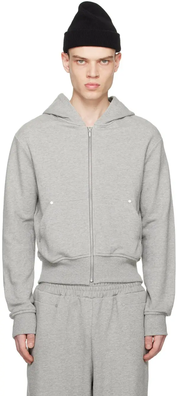 トップス 23SS Omar Afridi RIVETED ZIP HOODIE 48 トップス 23SS Omar Afridi RIVETED ZIP HOODIE 48 23SS Omar