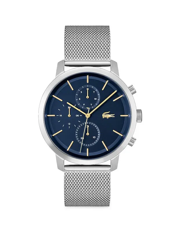 Lacoste Stainless Steel Logo Watch - Blue | Editorialist