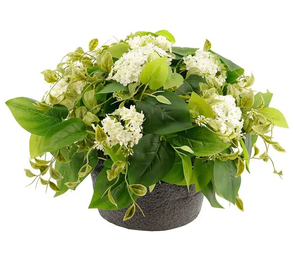 HAUTE DECOR 24' Hydrangea Urn Filler W/ Adjusta Le Height
